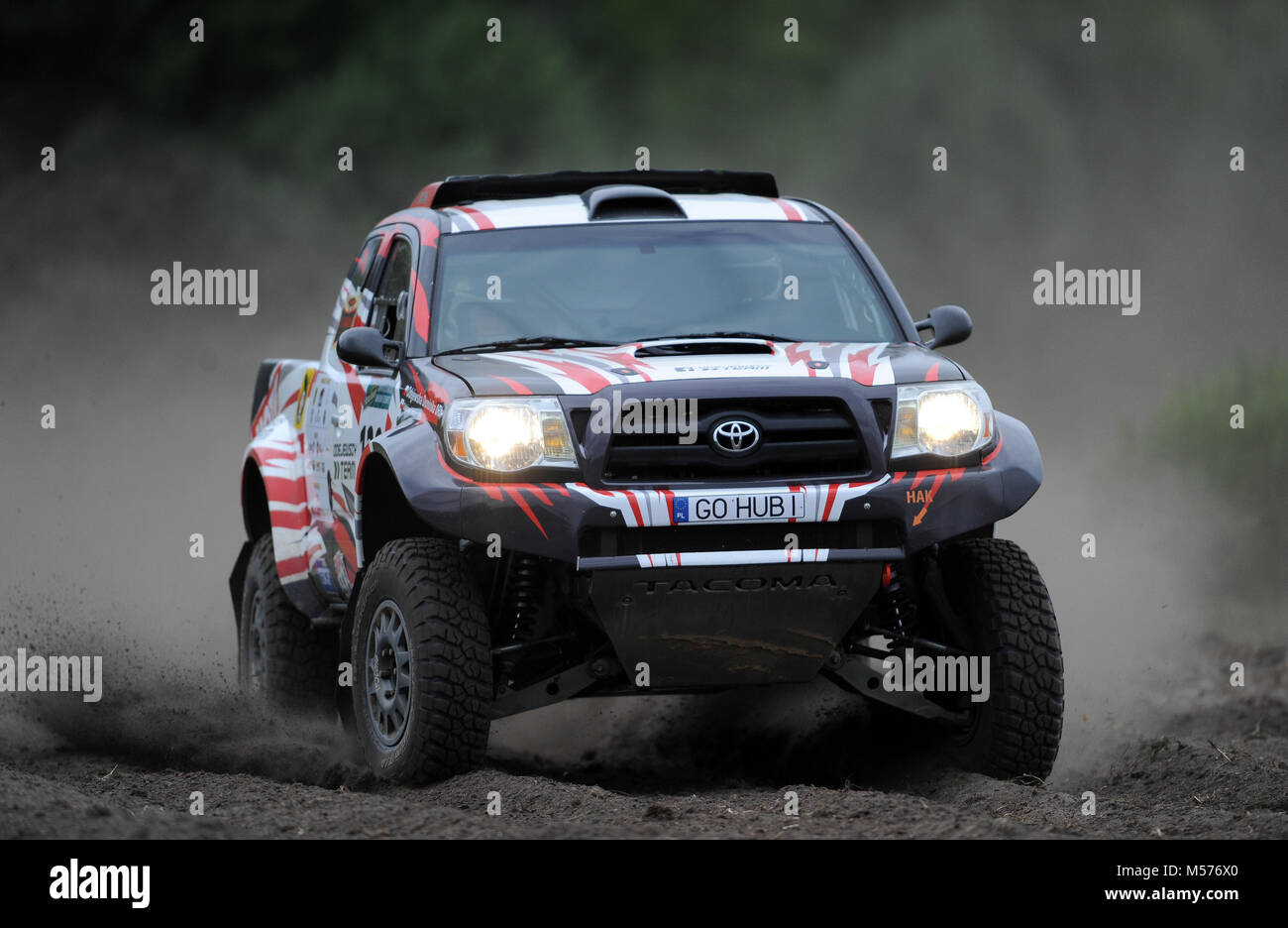 WARSAW, POLAND - JULY 11 2015: Polish Safari Rally Cross Championship ...