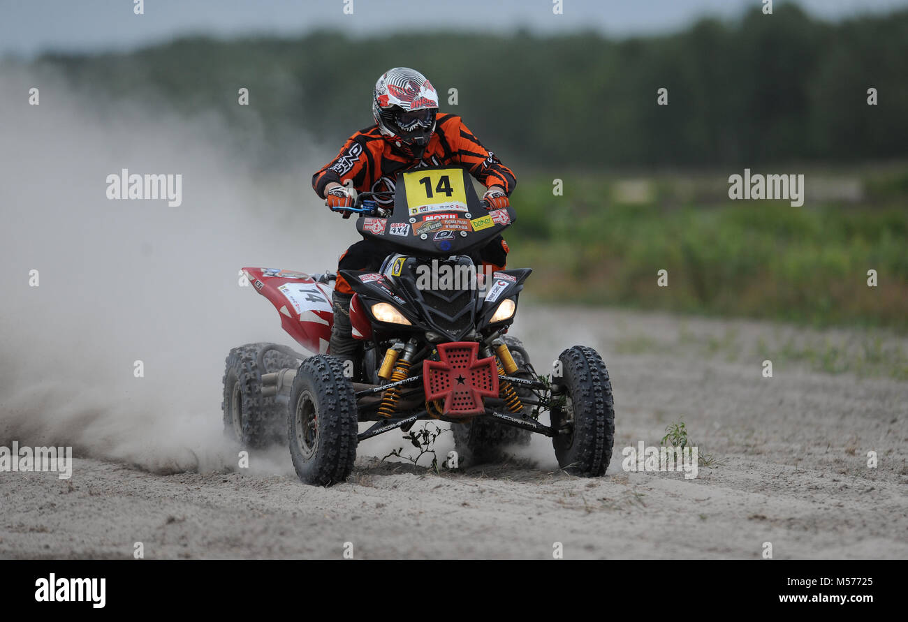 WARSAW, POLAND - JULY 11 2015: Polish Safari Rally Cross Championship ...