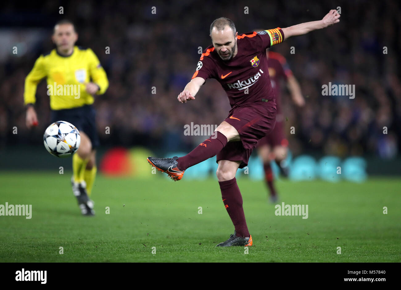 Barcelona's Andres Iniesta during the UEFA Champions League round of ...