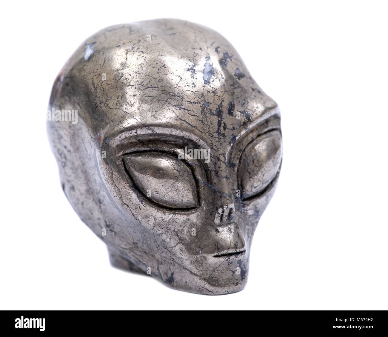 Gemstone Pyrite from Brazil Carved Crystal Star Being, Female Alien ...