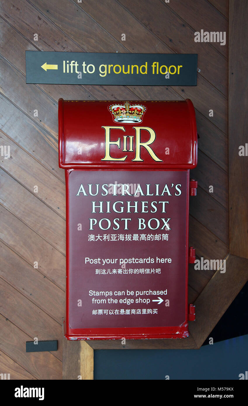 Australia's highest post box at the Eureka Tower Skydeck 88 Stock Photo ...