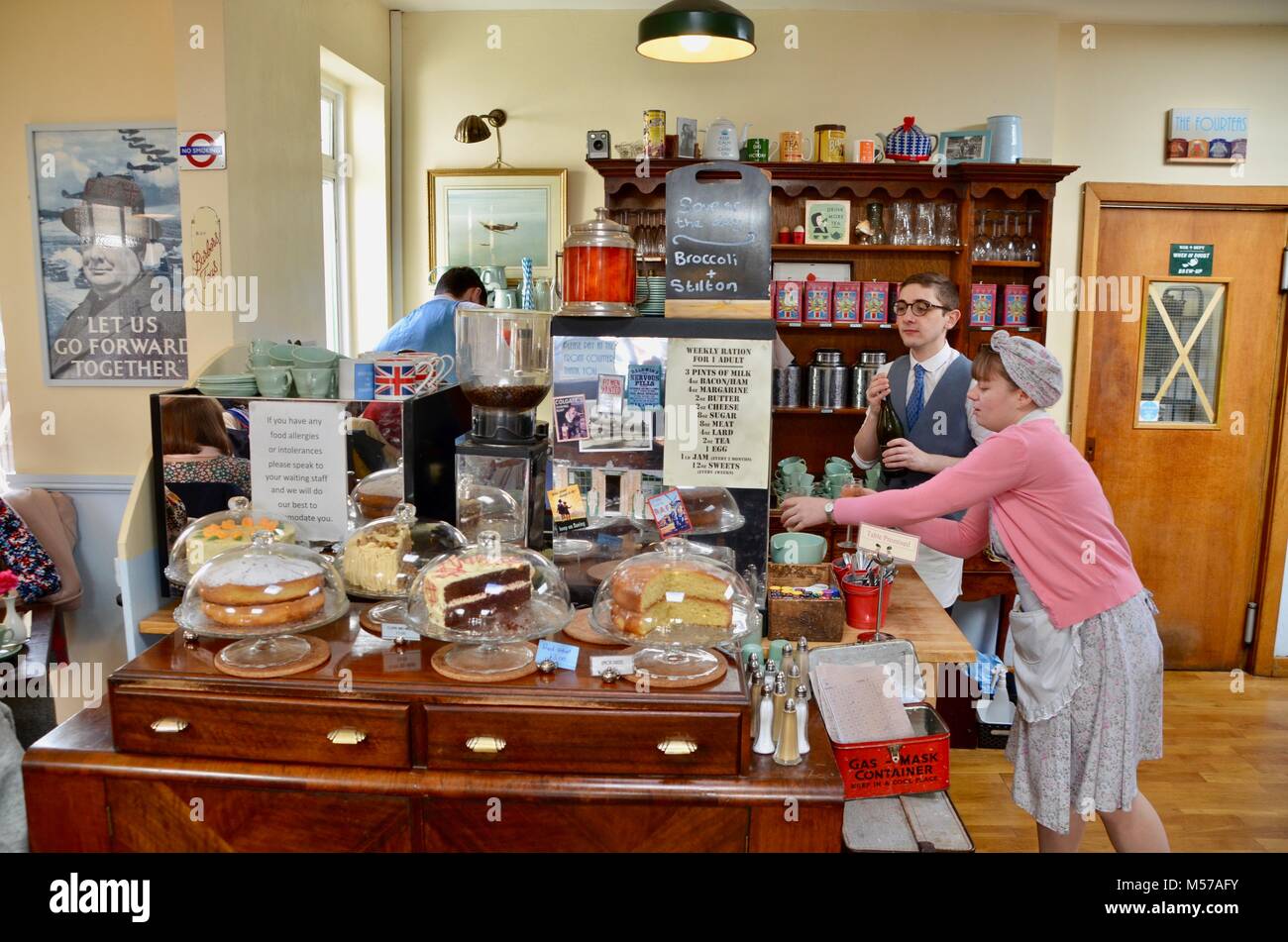 the fourteas WW2 themed cafe in stratford upon avon warwickshire UK ...