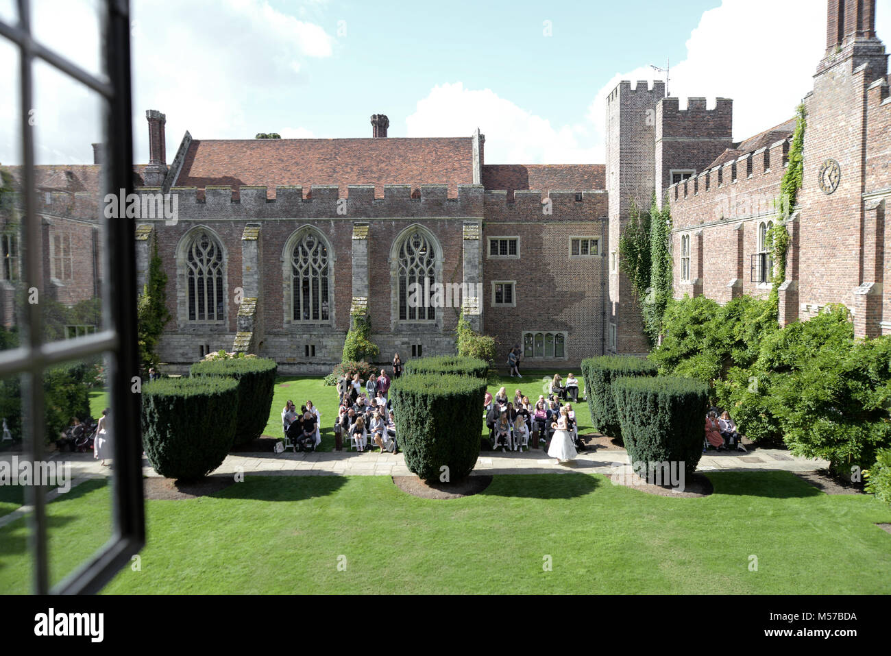 Beautiful Models wearing Bridal wear are walking on a catwalk at ...