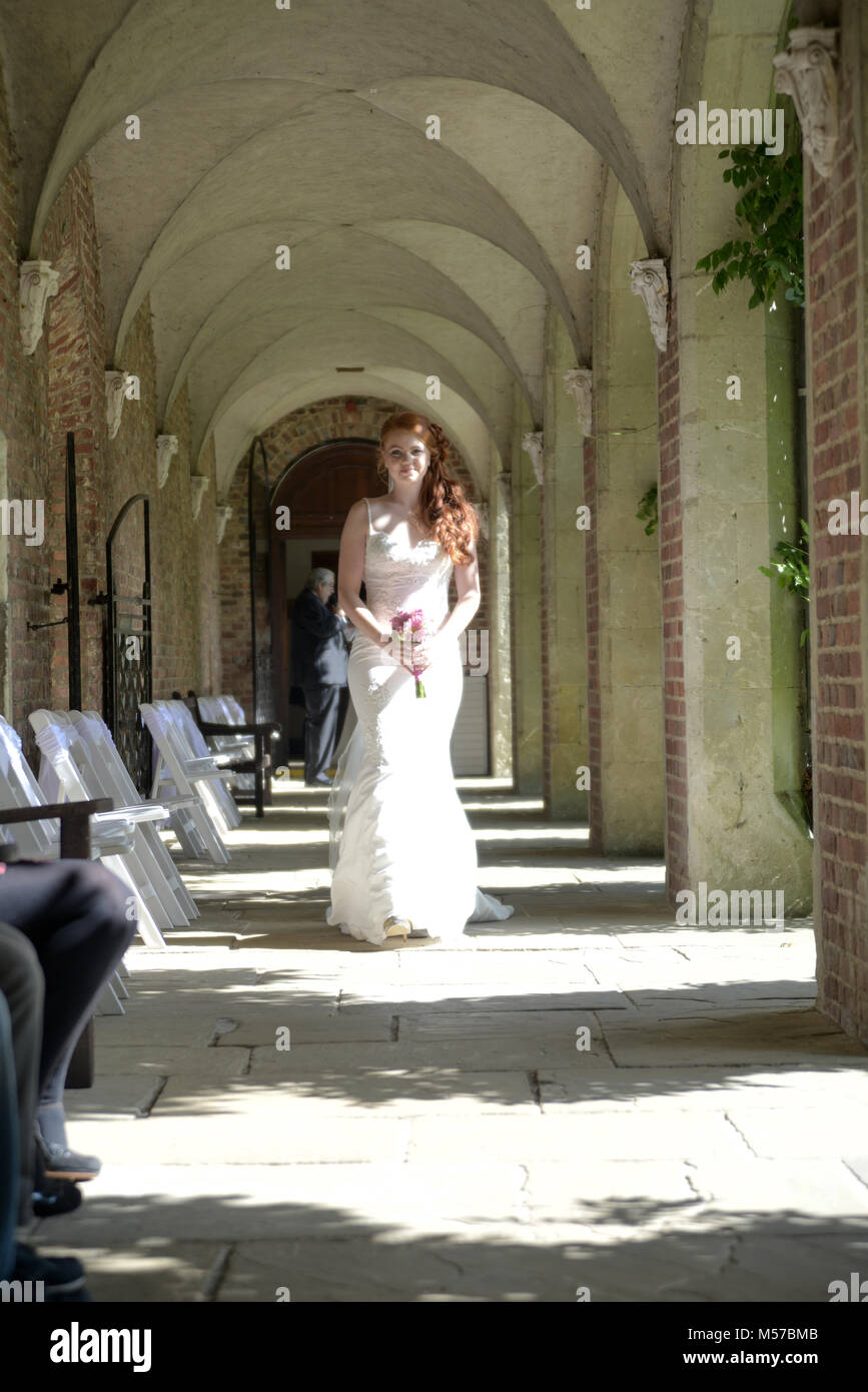 Beautiful Models wearing Bridal wear are walking on a catwalk at ...