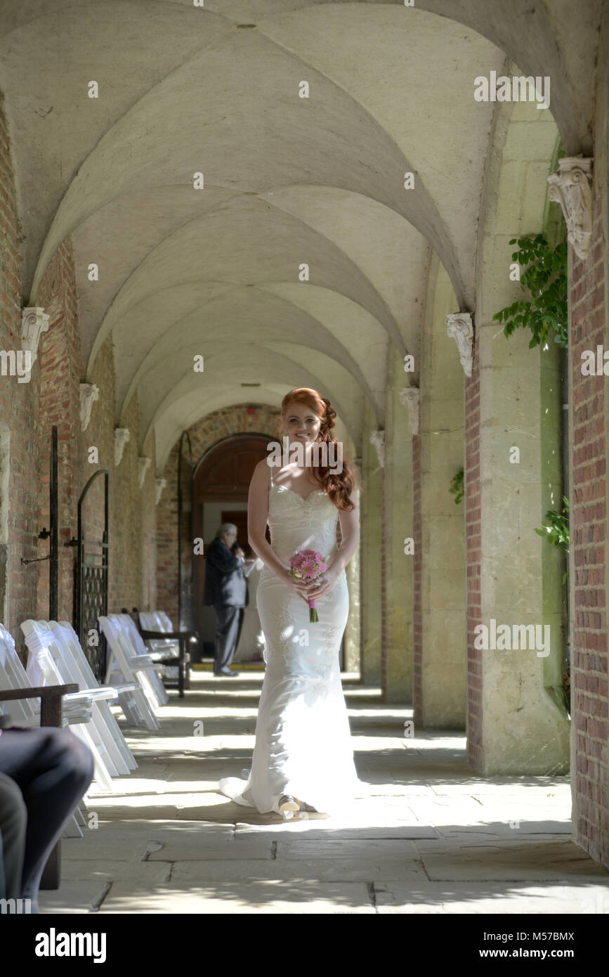 Beautiful Models wearing Bridal wear are walking on a catwalk at ...