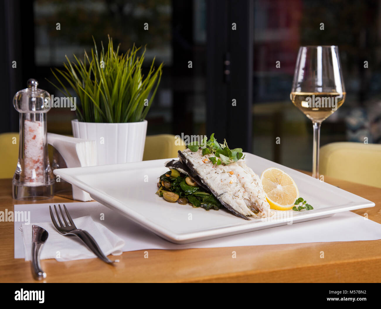 Fish dish - fried fish fillet and vegetables,Tasty healthy baked plaice ...