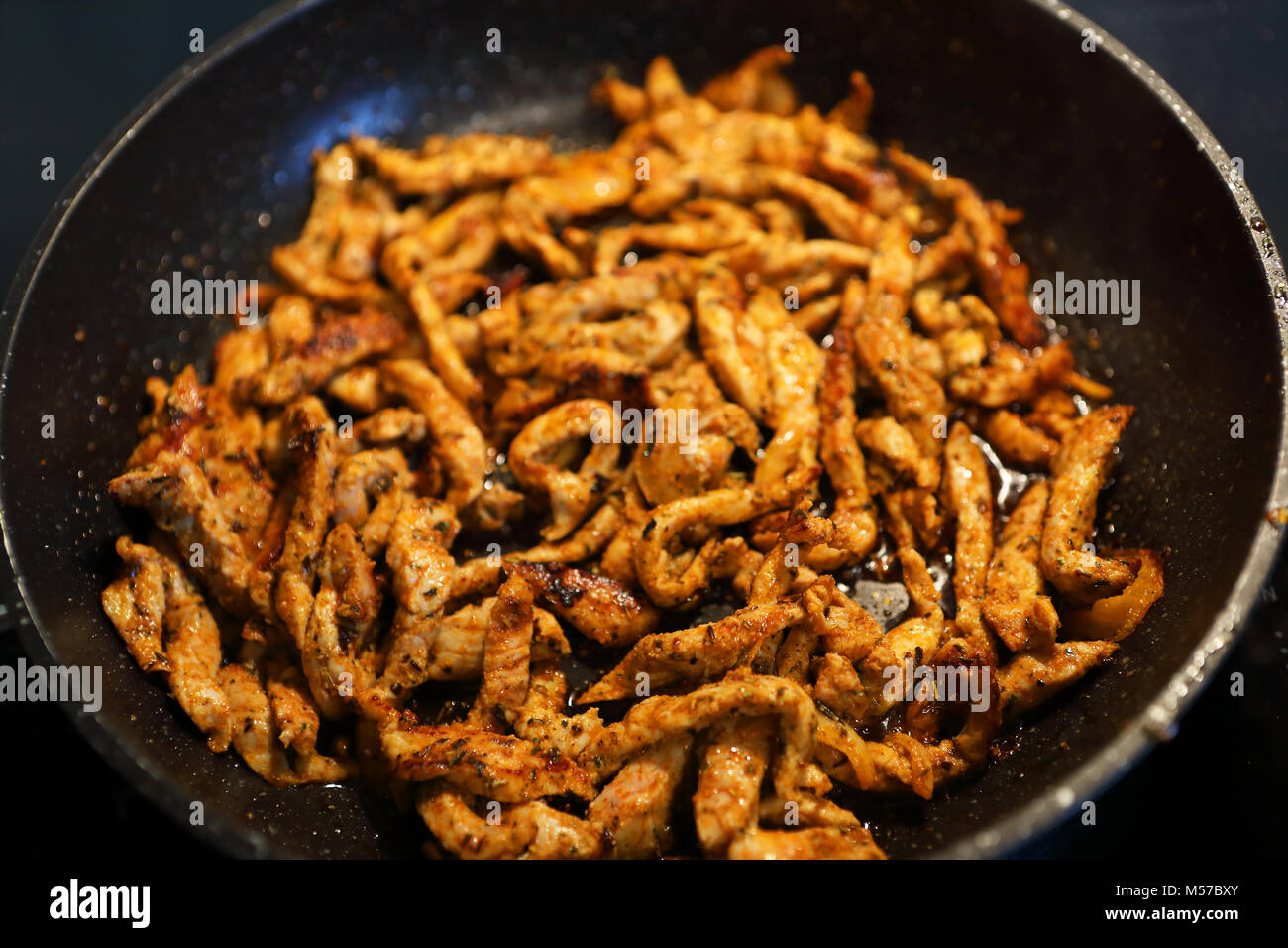fried pan gyros Stock Photo - Alamy