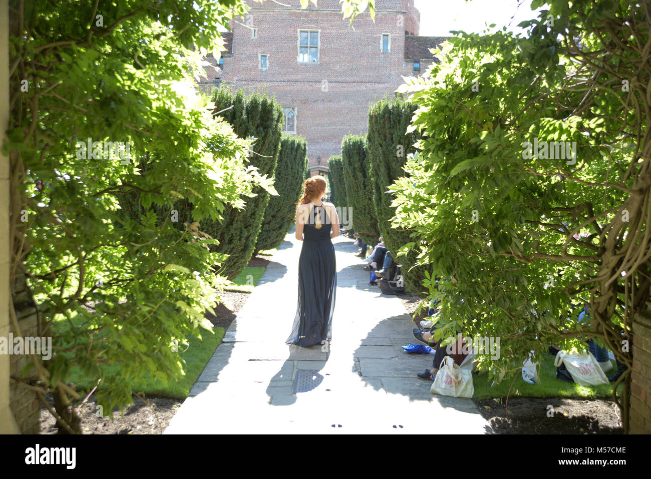 Beautiful Models wearing Bridal wear are walking on a catwalk at ...