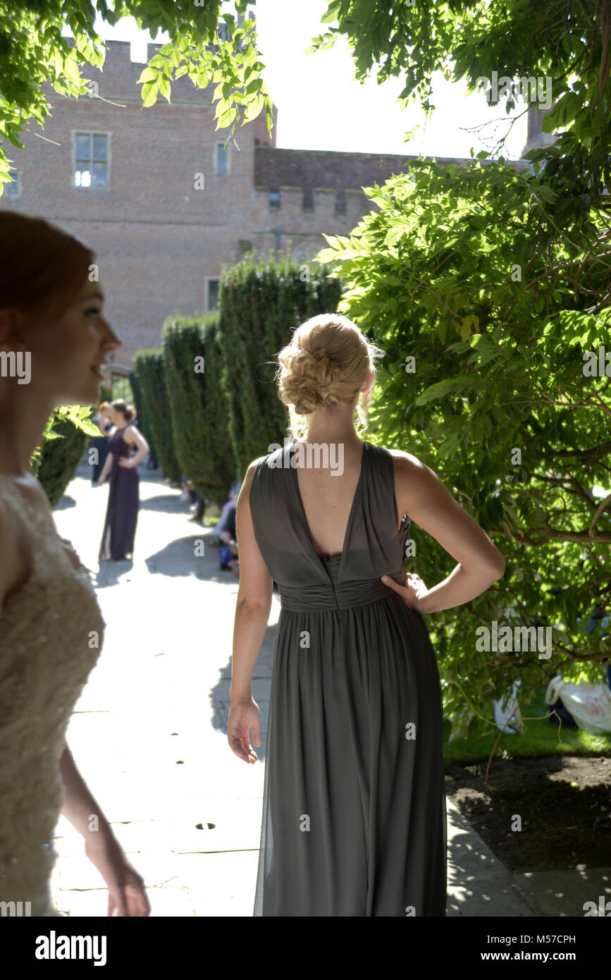 Beautiful Models wearing Bridal wear are walking on a catwalk at ...