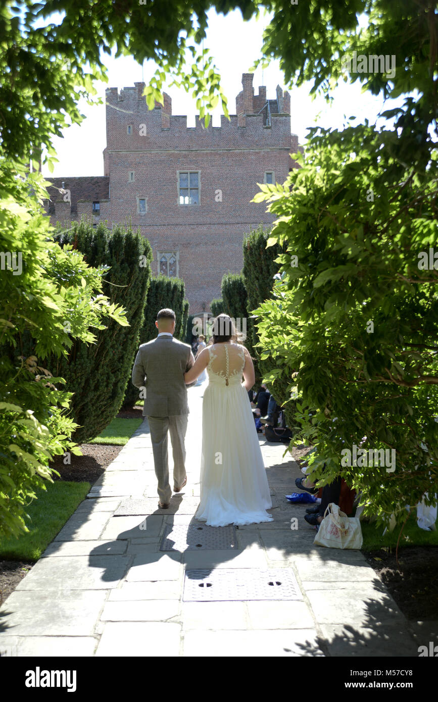 Beautiful Models wearing Bridal wear are walking on a catwalk at ...