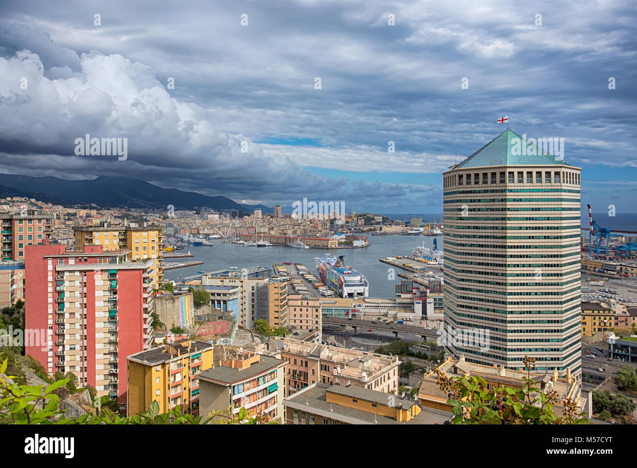 Genova harbor from sea ancient hi-res stock photography and images - Alamy
