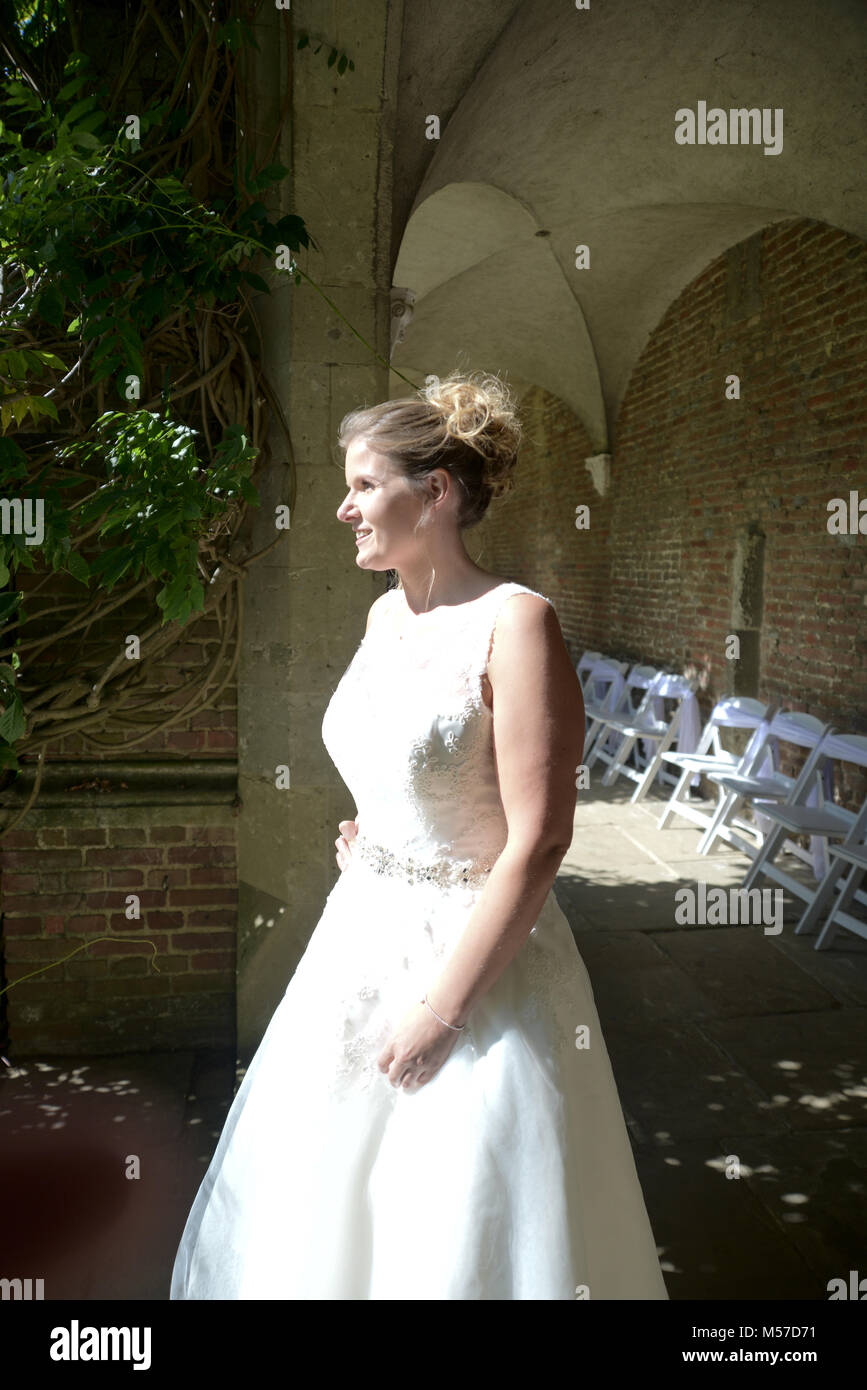 Beautiful Models wearing Bridal wear are walking on a catwalk at ...