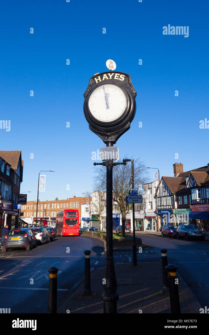 Town clock, Hayes, Kent, UK Stock Photo - Alamy