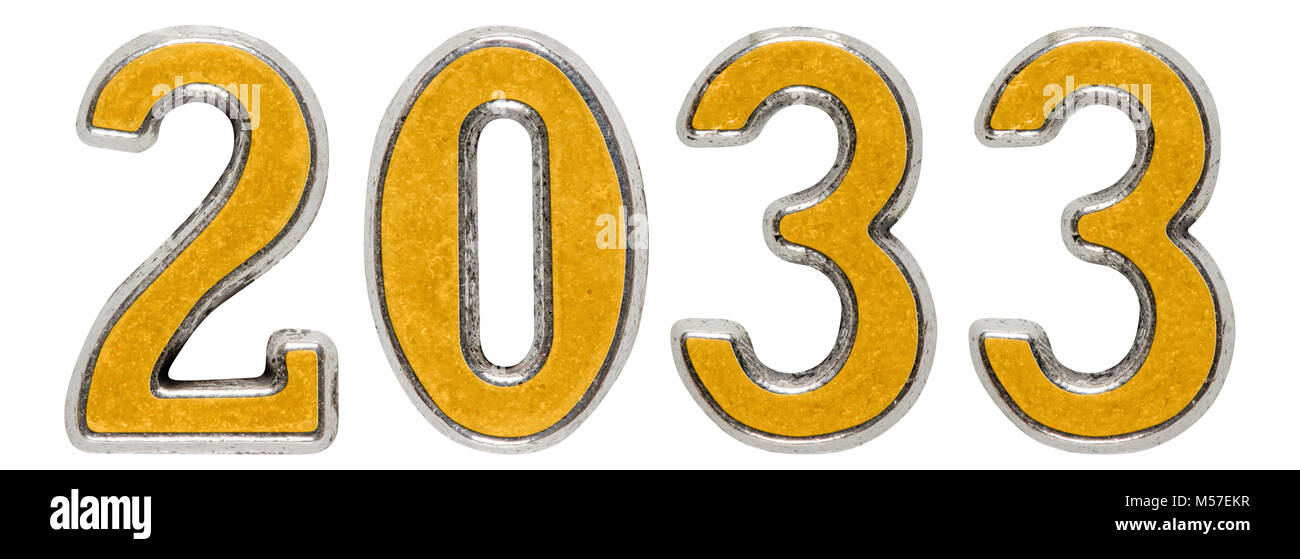 2033 inscription, isolated on white background, 3d render Stock Photo ...