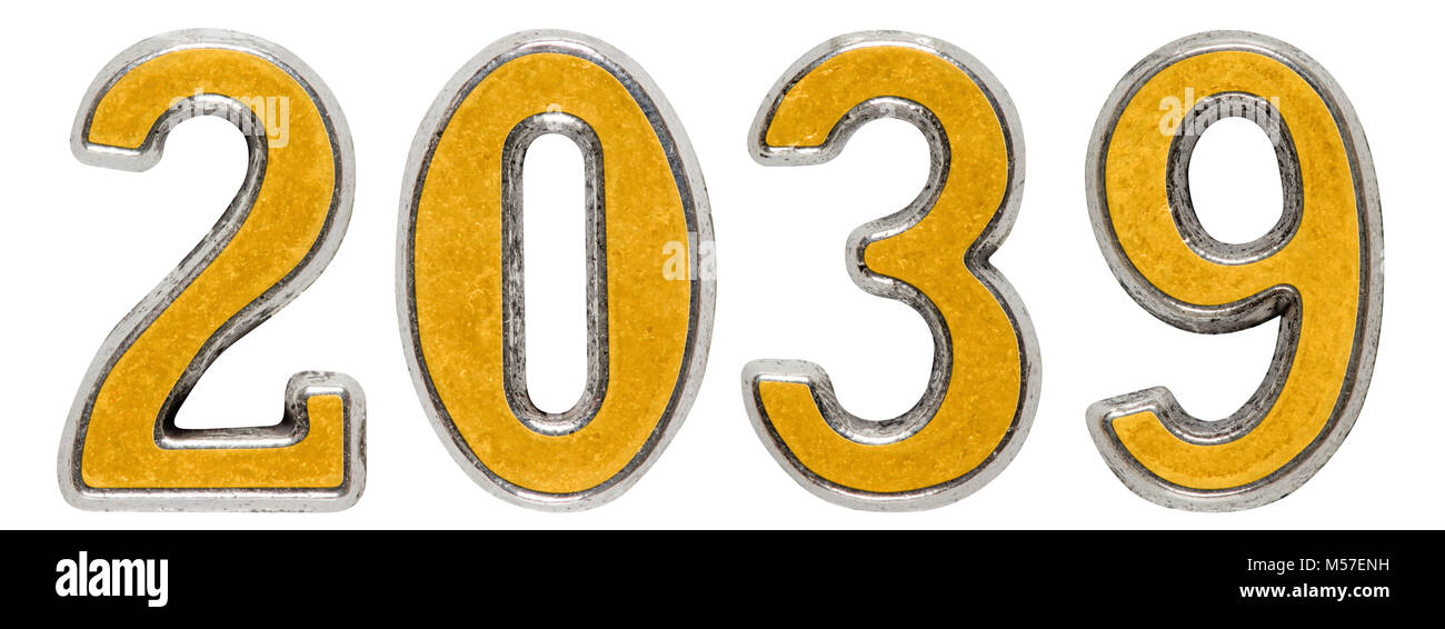 2039 inscription, isolated on white background, 3d render Stock Photo ...