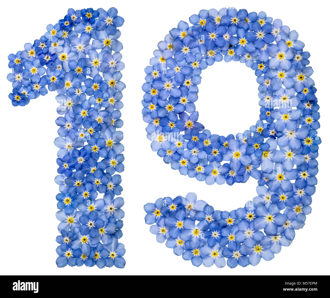 Number nineteen Cut Out Stock Images & Pictures - Alamy