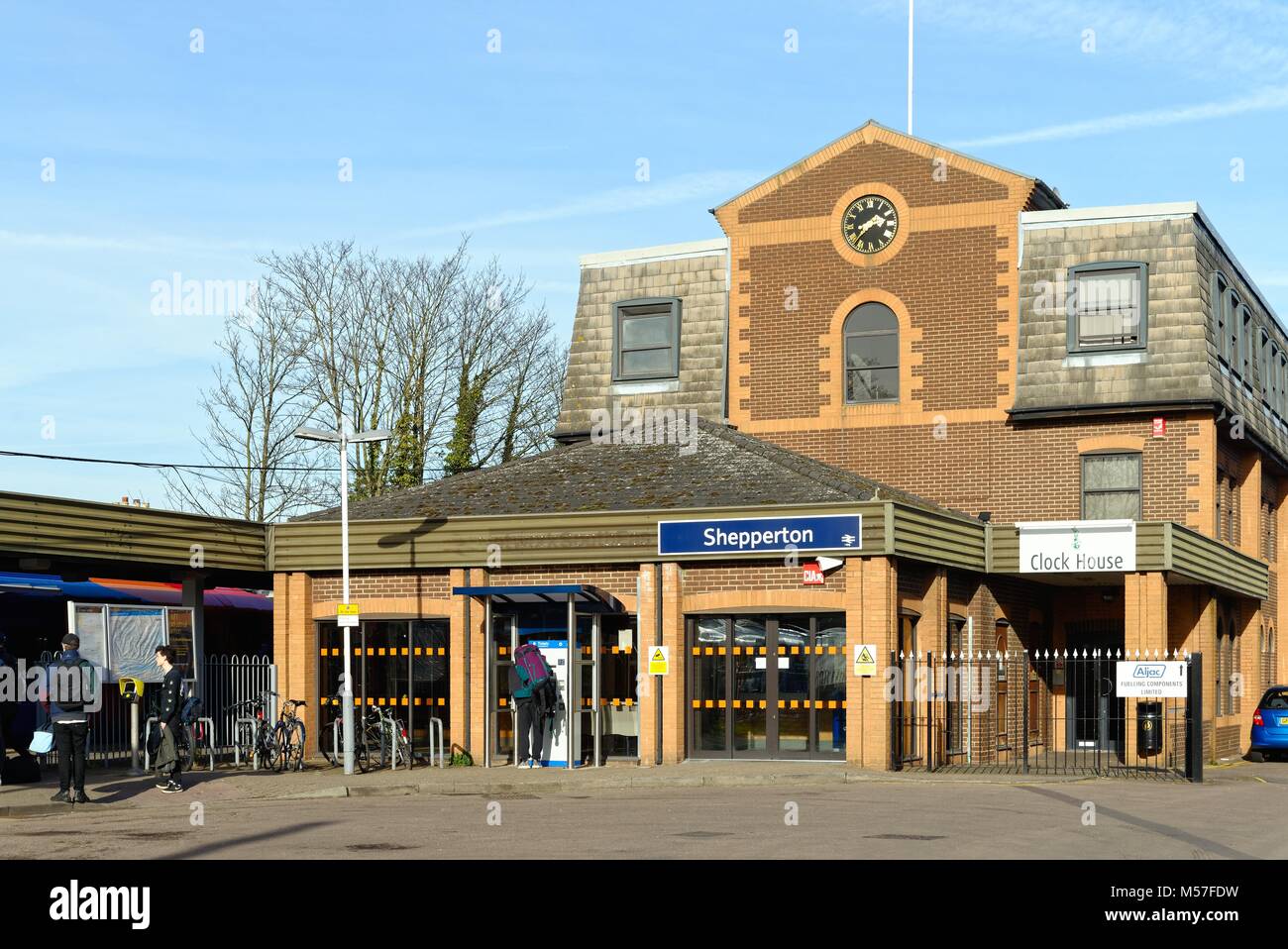 Exterior of Shepperton railway station Shepperton Surrey England UK ...