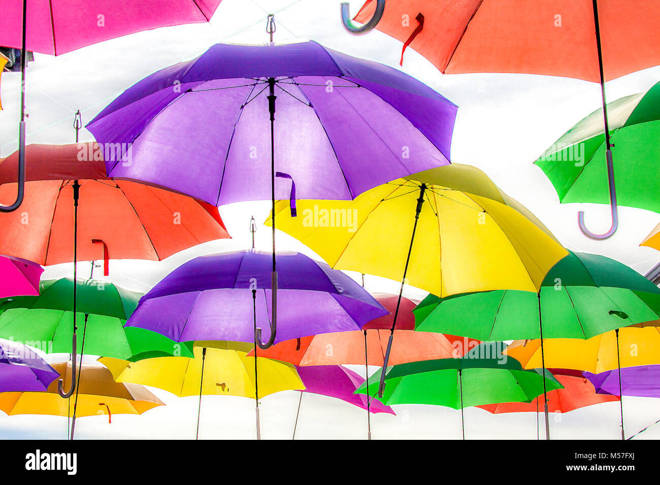 Umbrellas overhead hi-res stock photography and images - Alamy