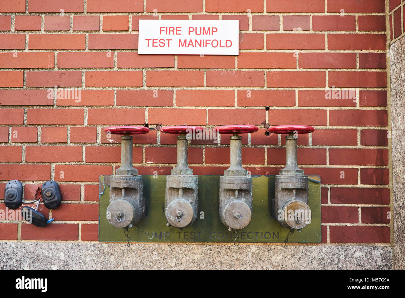 Fire Pump test Manifold outside a building in 7th ave in Chelsea ...
