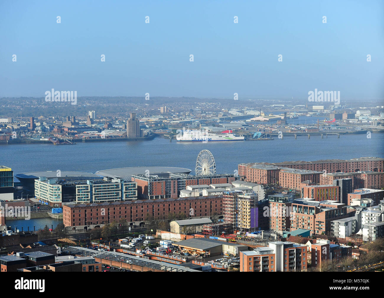 Liverpool from the air Stock Photo - Alamy