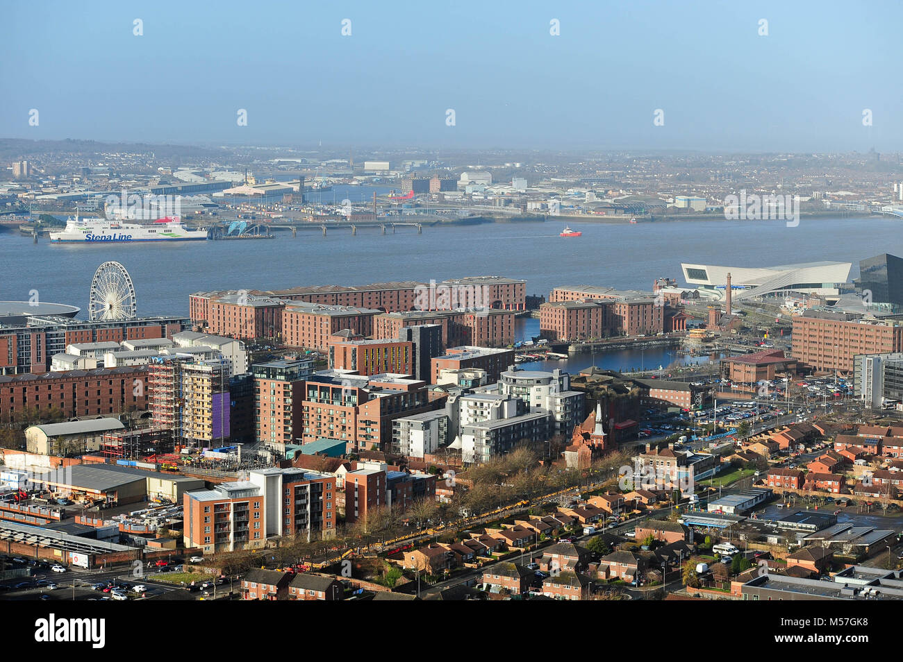 Liverpool from the air Stock Photo - Alamy