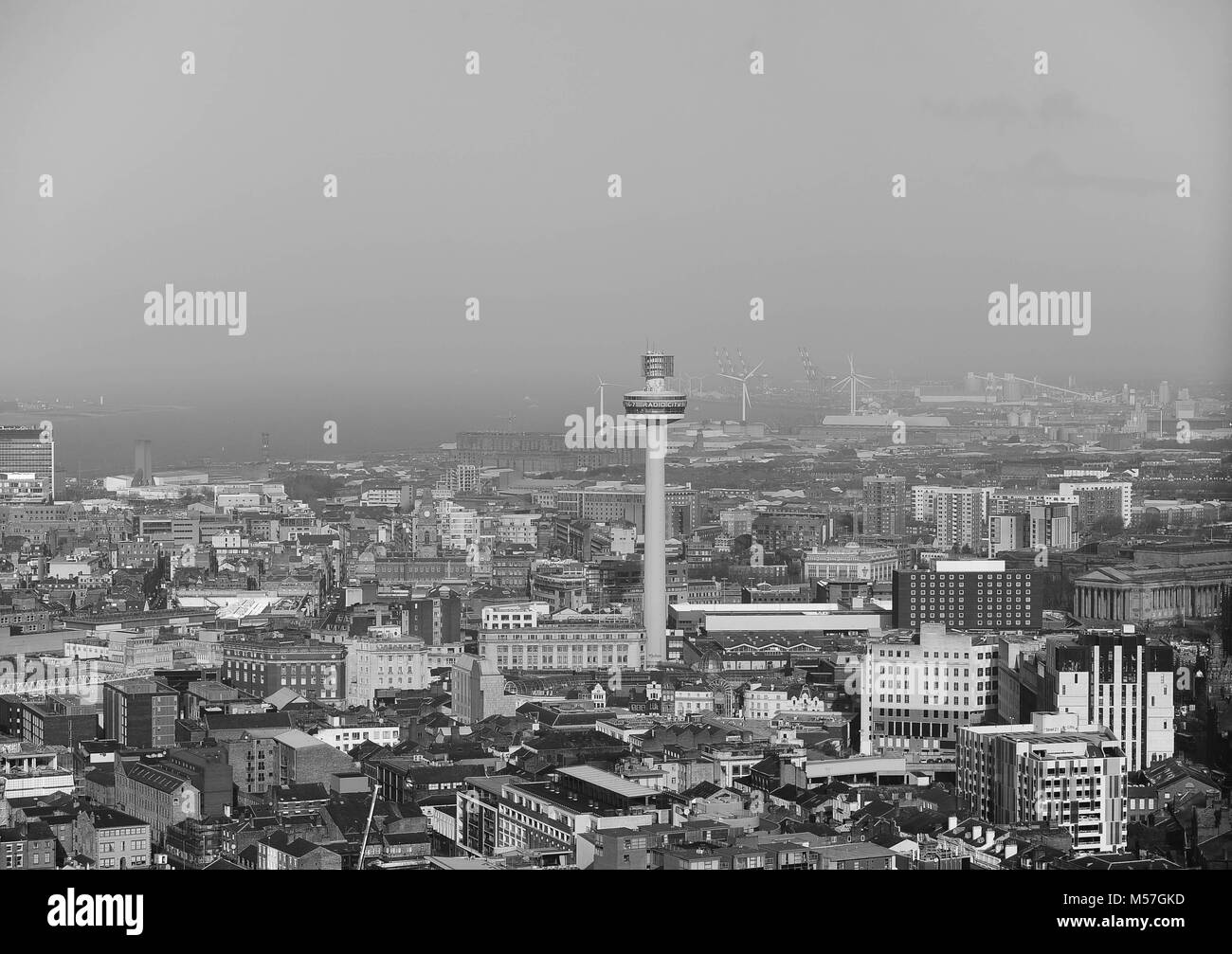 Liverpool from the air Stock Photo - Alamy
