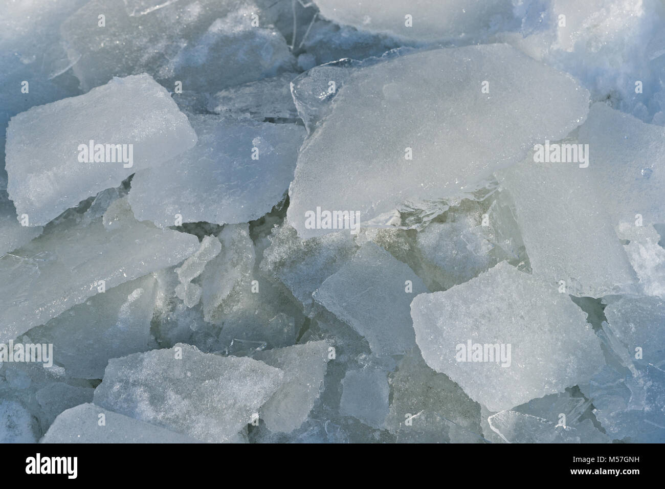 Pile of wet broken pieces of ice. Cool or cold background Stock Photo ...