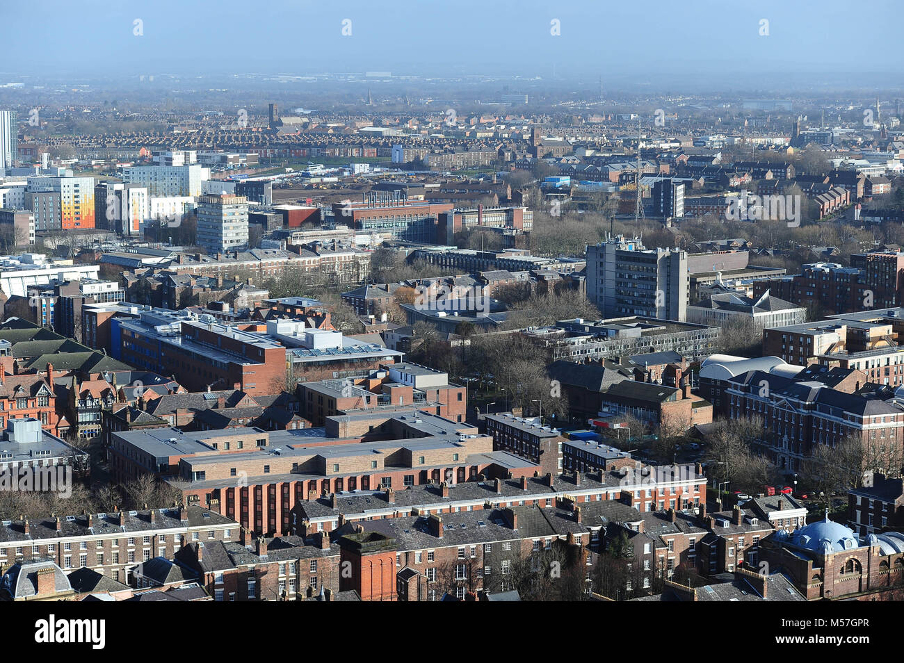 Liverpool from the air Stock Photo - Alamy