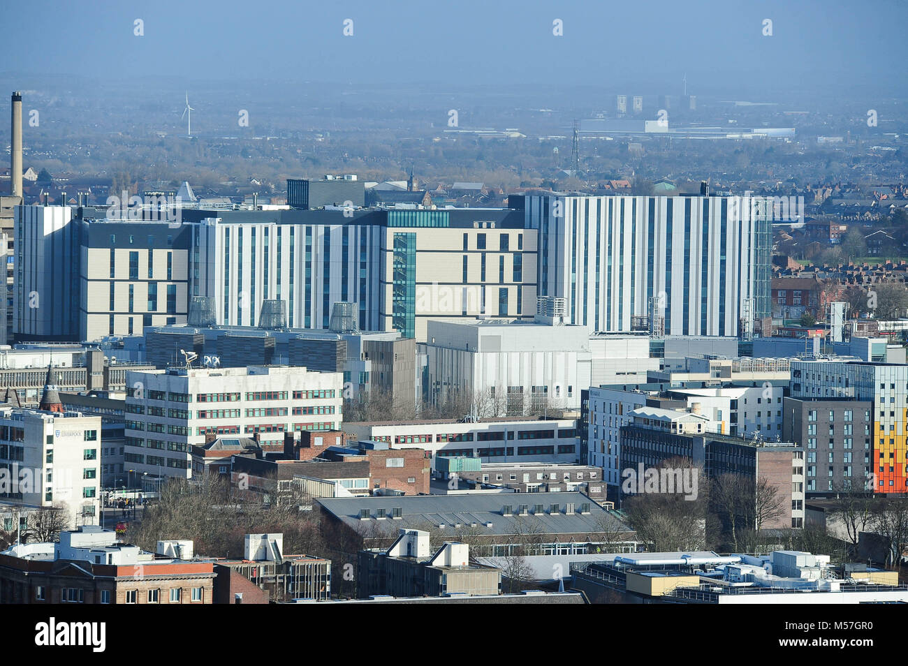 Liverpool from the air Stock Photo - Alamy