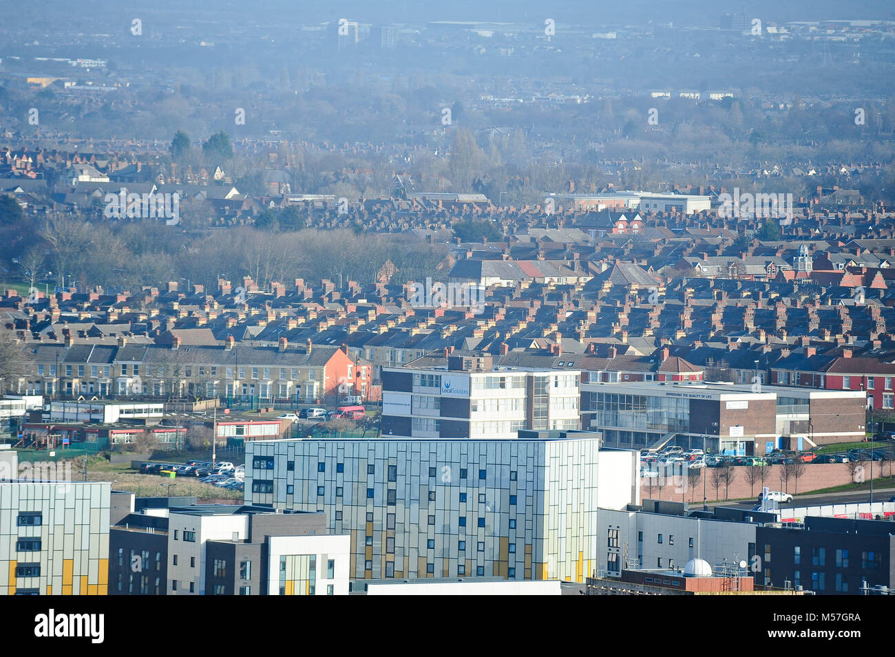 Liverpool from the air Stock Photo - Alamy