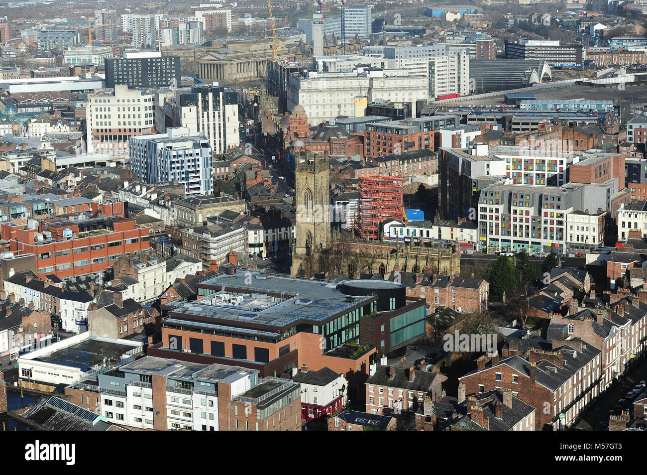 Liverpool from the air Stock Photo - Alamy