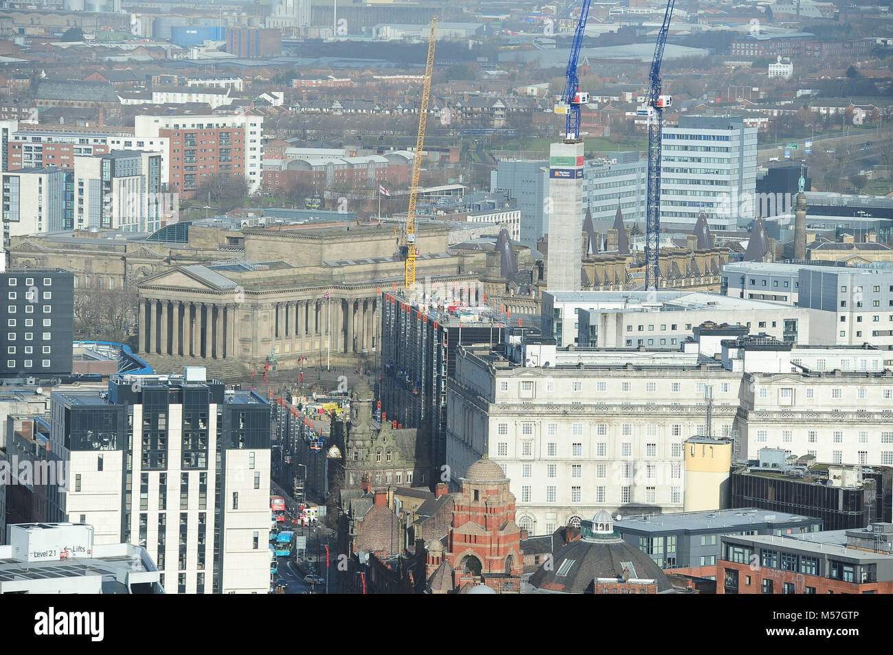 Liverpool from the air Stock Photo - Alamy