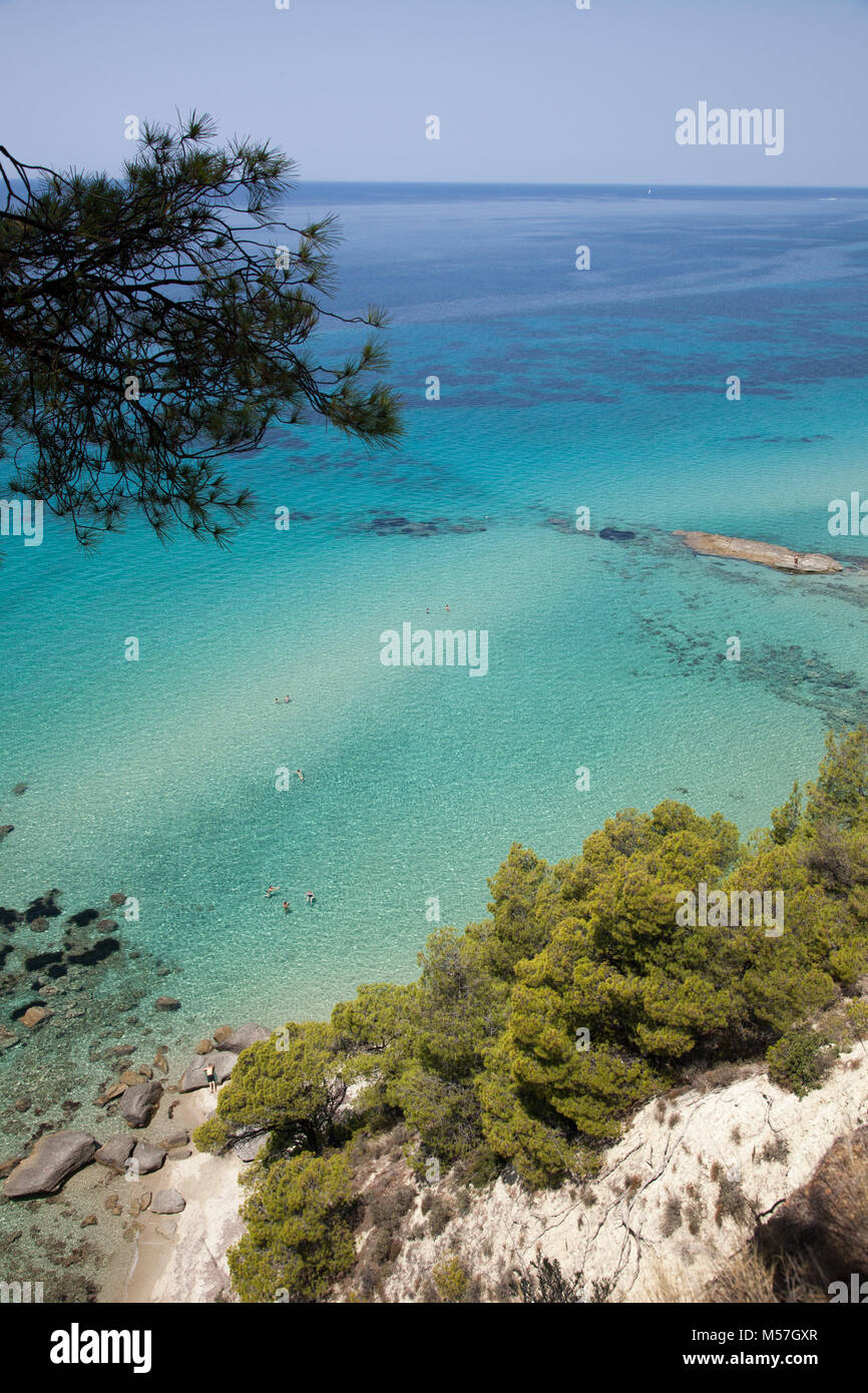 Idyllic view of the beautiful beach of Greece,Mediterranean Sea ...