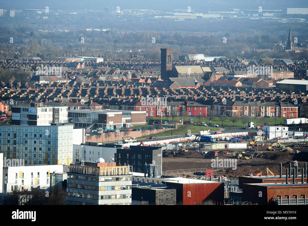Liverpool from the air Stock Photo - Alamy