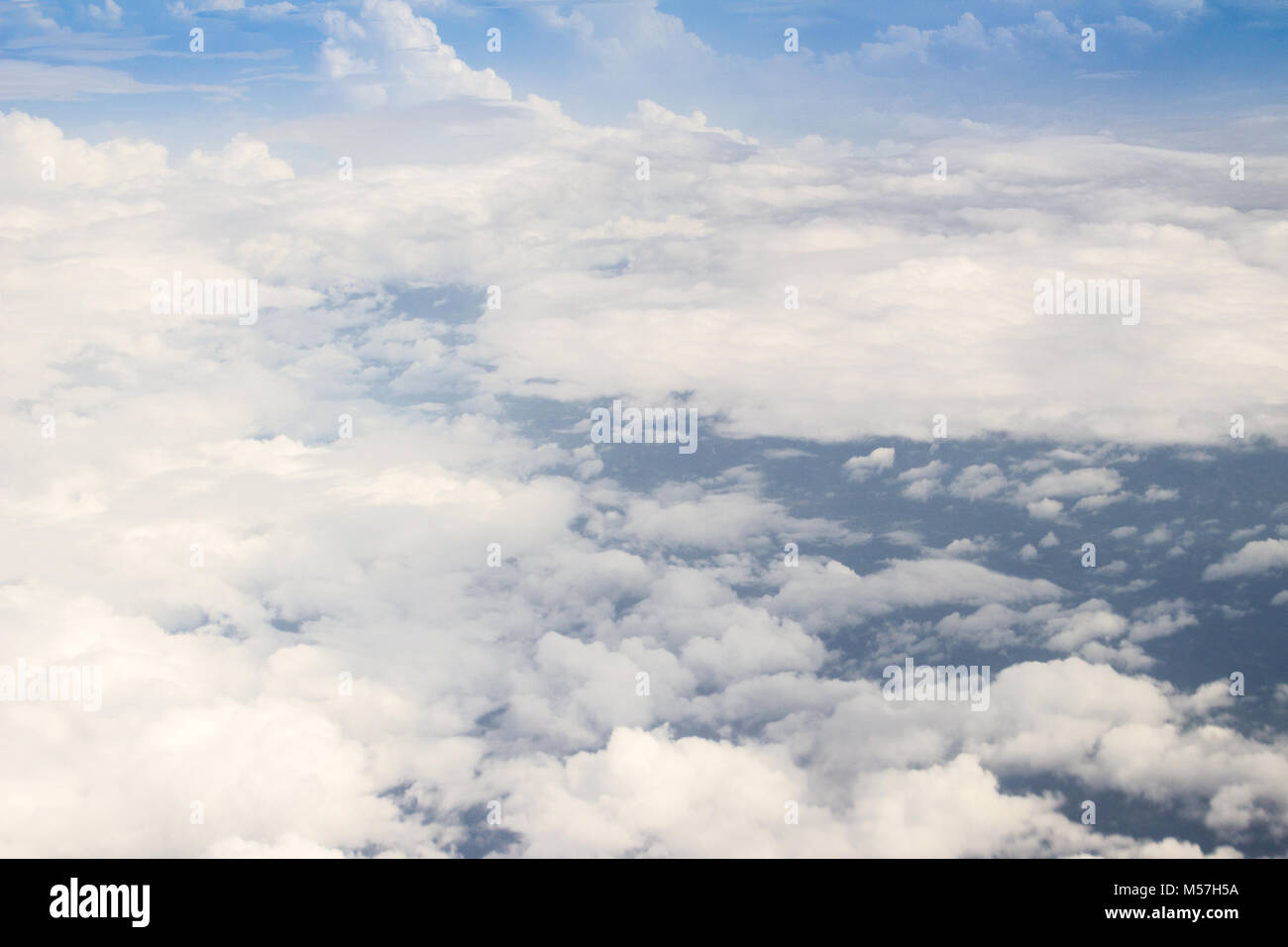 Beautiful cloudscape from sky aerial view. Beauty of nature view from ...