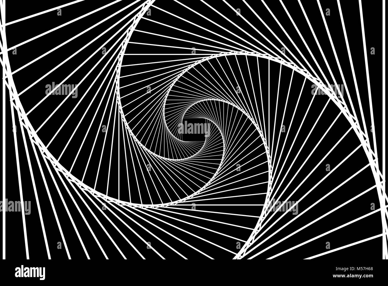 Rotating concentric squares, Square optical illusion pattern - black ...