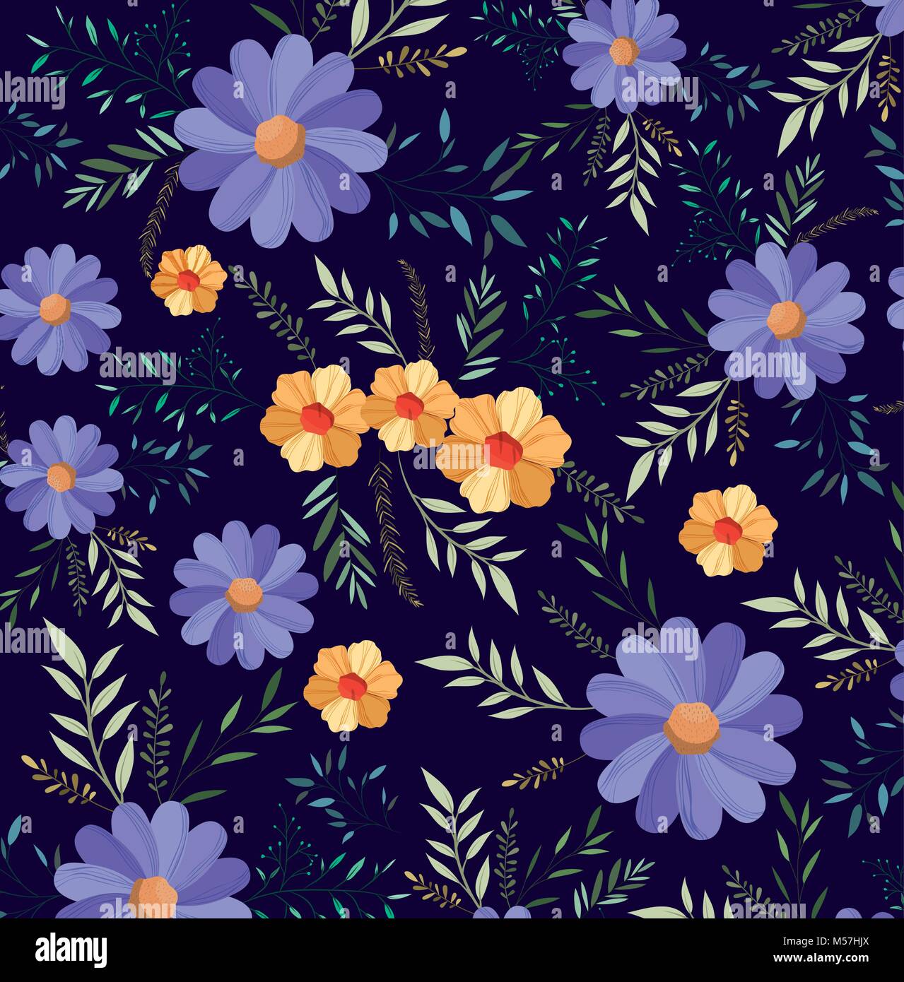 beautiful flowers pattern background Stock Vector Image & Art - Alamy
