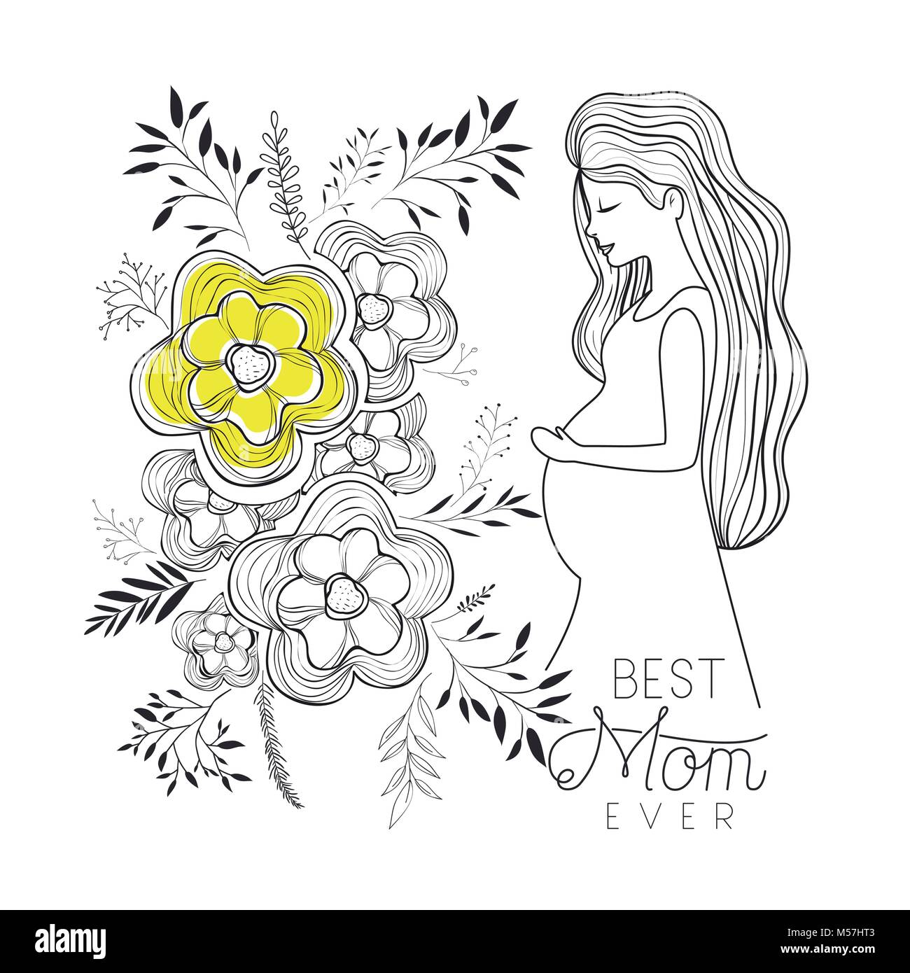 Pregnancy decoration Stock Vector Images - Alamy