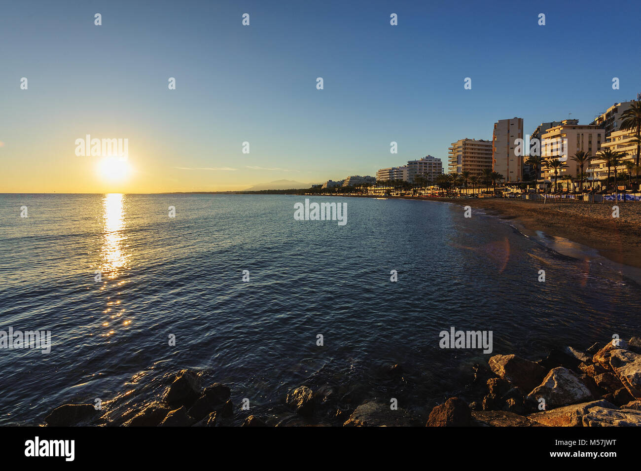 Marbella promenade evening hi-res stock photography and images - Alamy