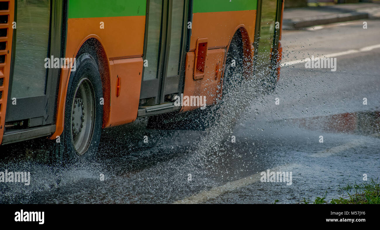 dangerous journey with slippery road Stock Photo - Alamy