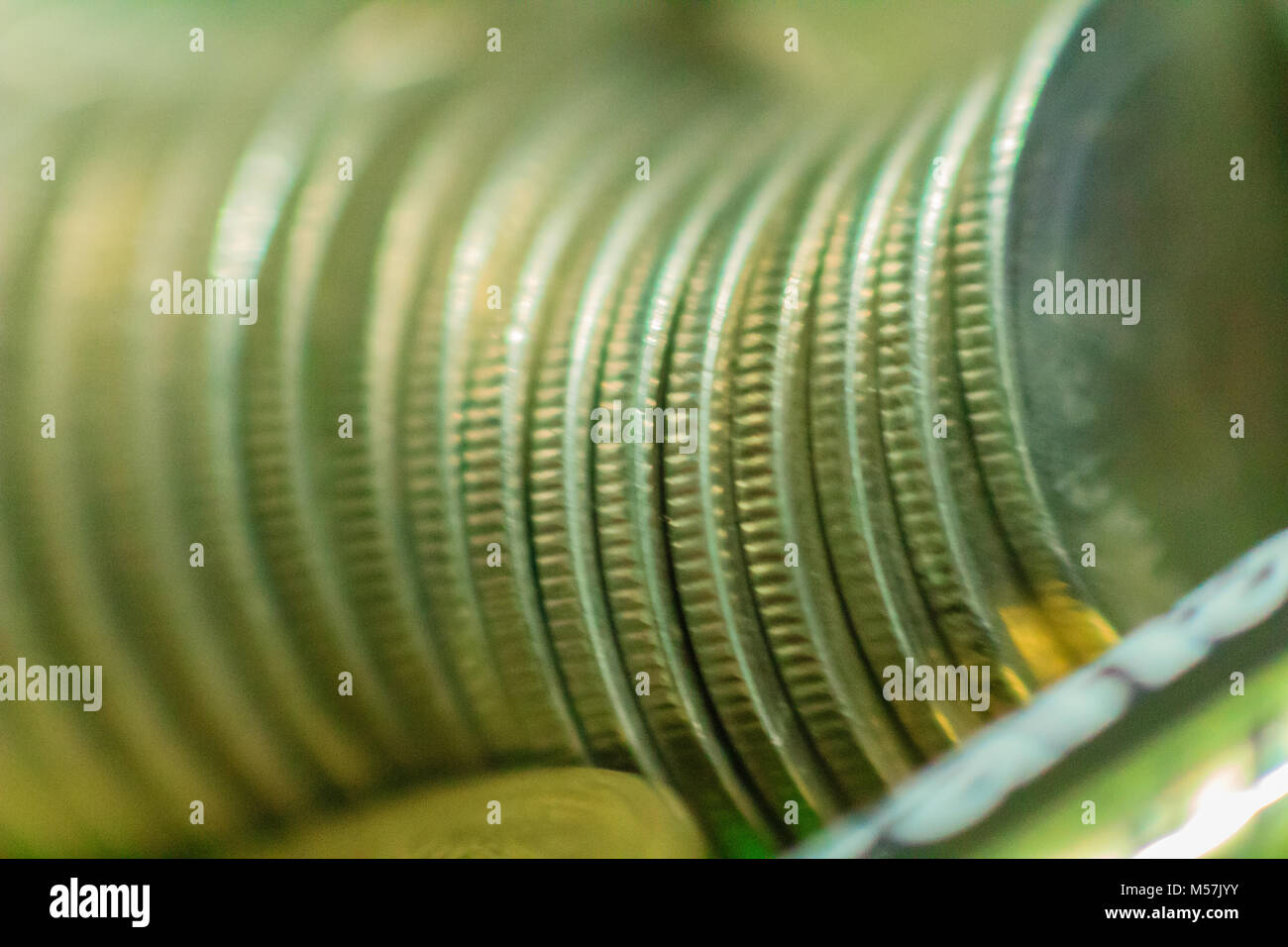 Blurred stack of coins background for money saving concept Stock Photo ...