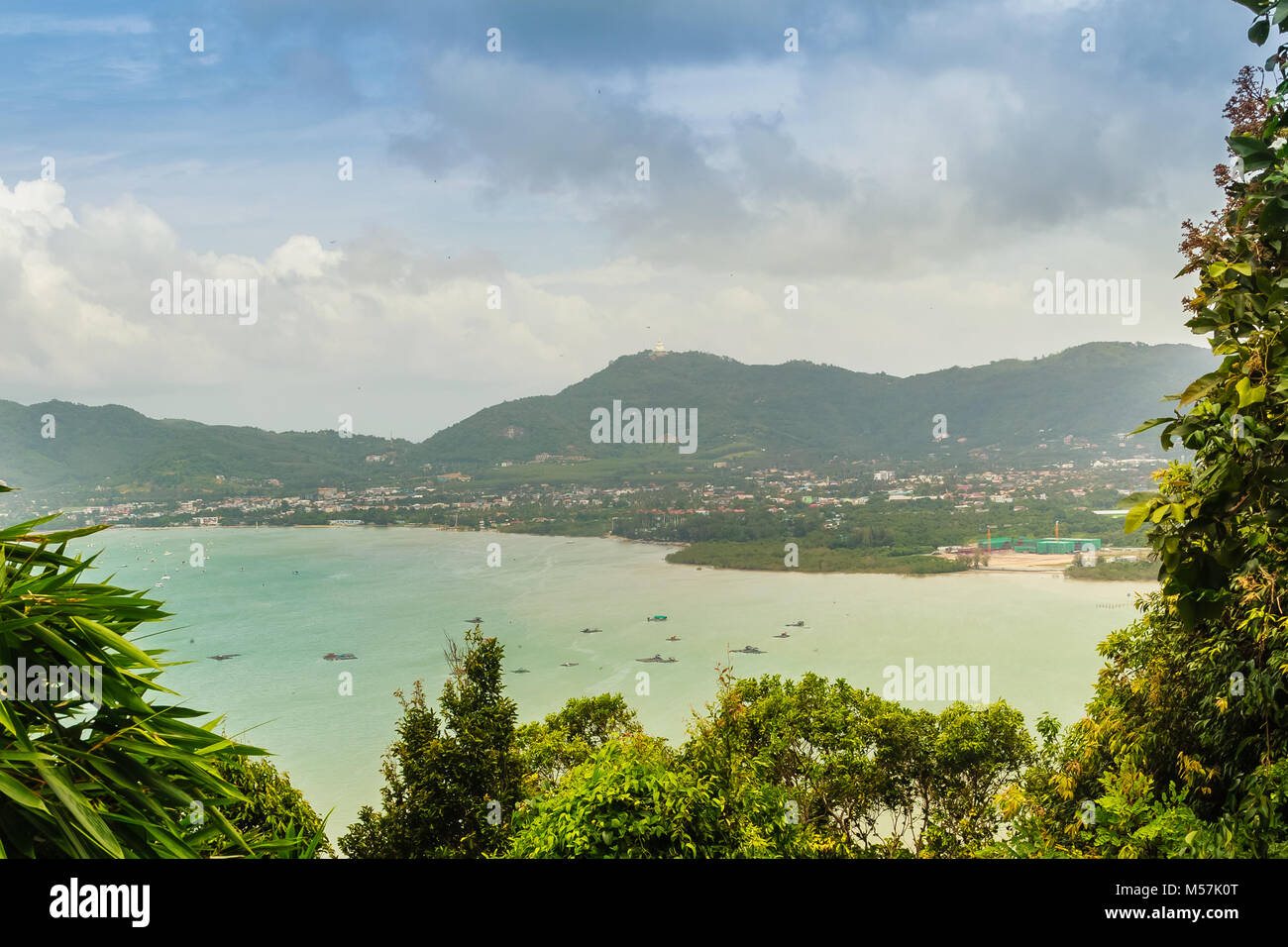 Beautiful view from Khao-Khad Views Tower, tourists can enjoy the 360 ...