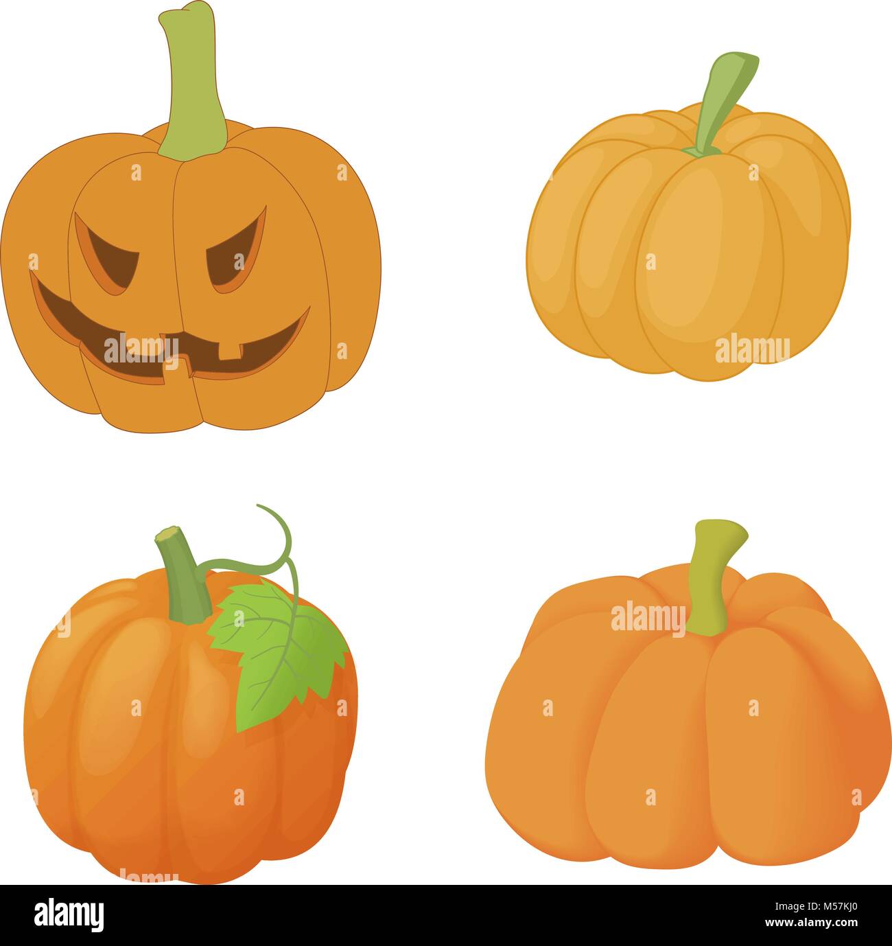 Pumpkin icon set, cartoon style Stock Vector Image & Art - Alamy