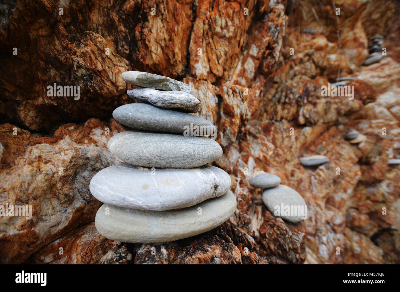 Stones stacked on top of each other Stock Photo - Alamy