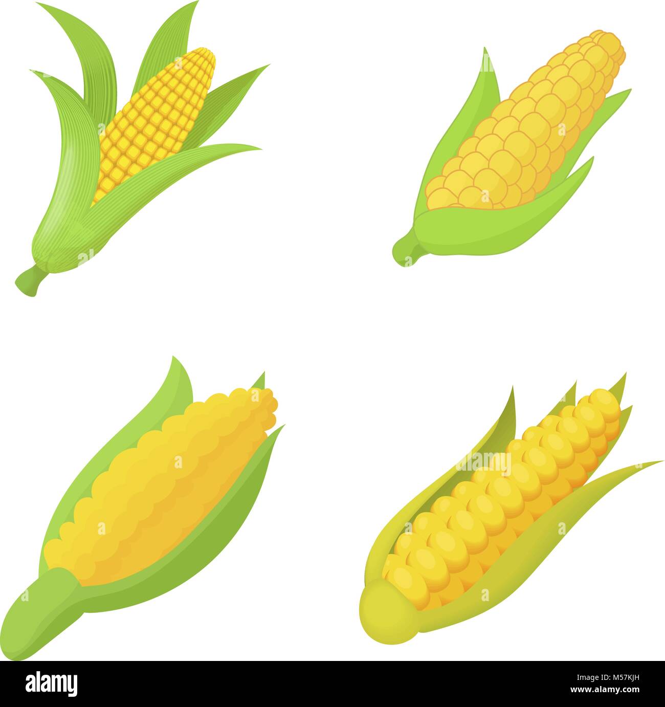 Maize icon set, cartoon style Stock Vector Image & Art - Alamy
