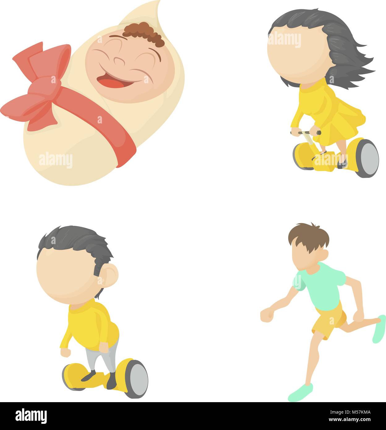 Kids icon set, cartoon style Stock Vector Image & Art - Alamy