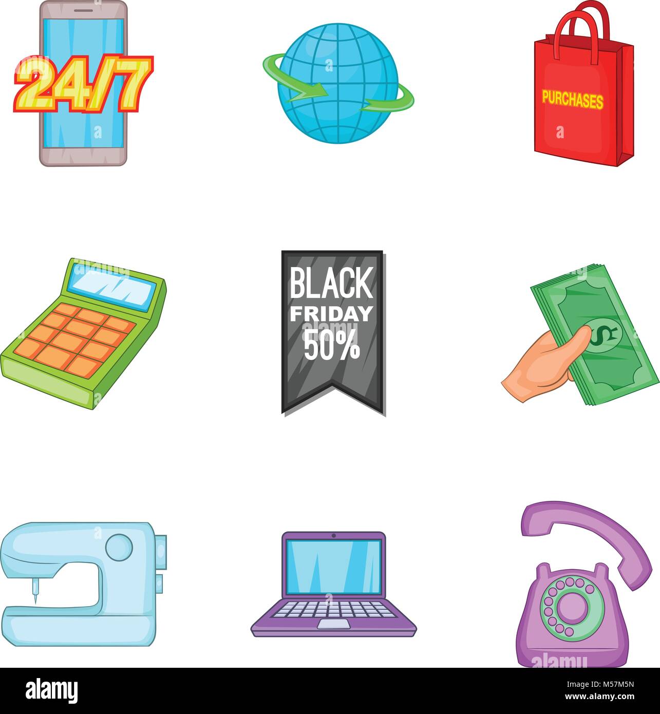 Retail sale icons set, cartoon style Stock Vector Image & Art - Alamy