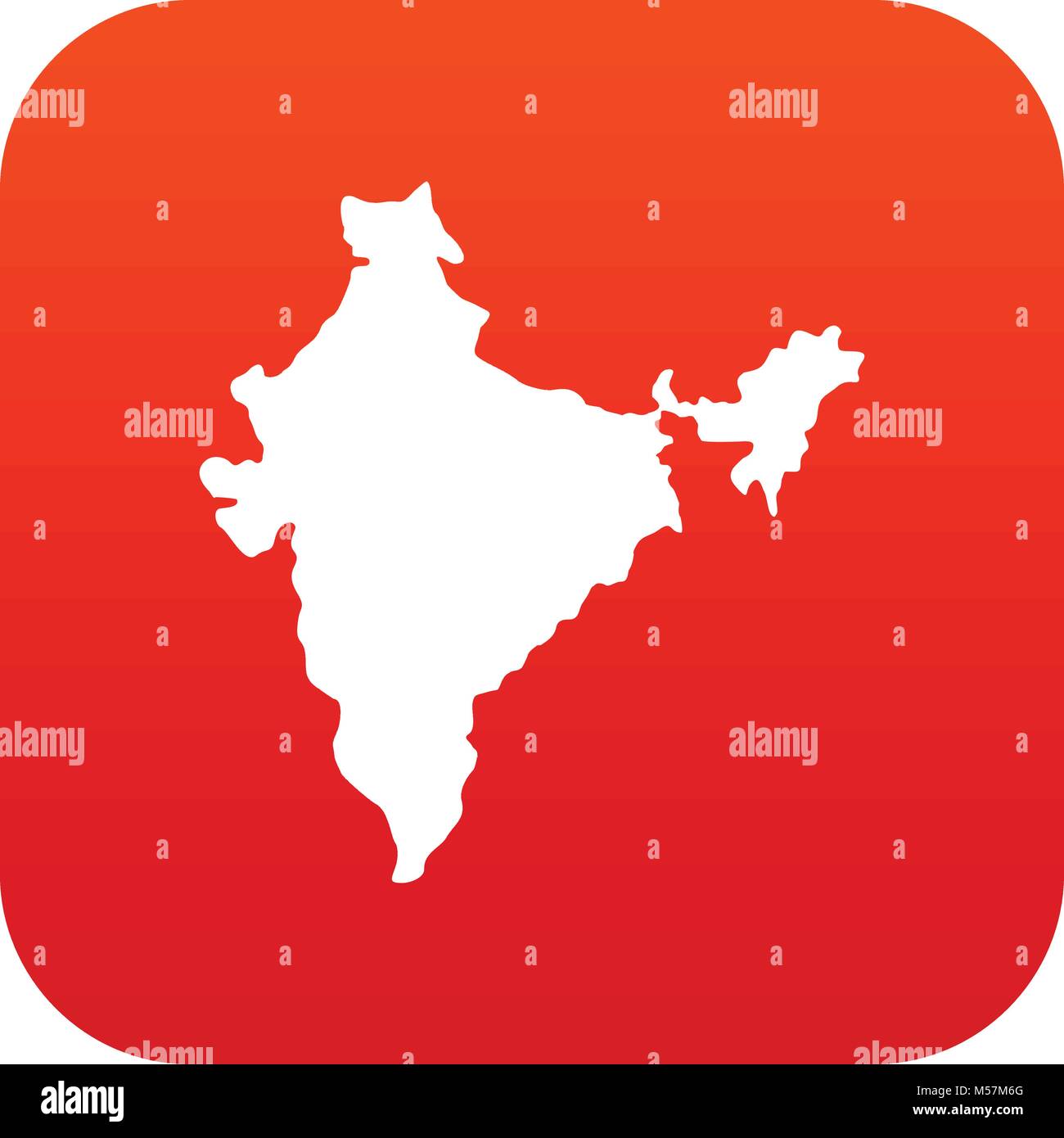 Indian map icon digital red Stock Vector Image & Art - Alamy