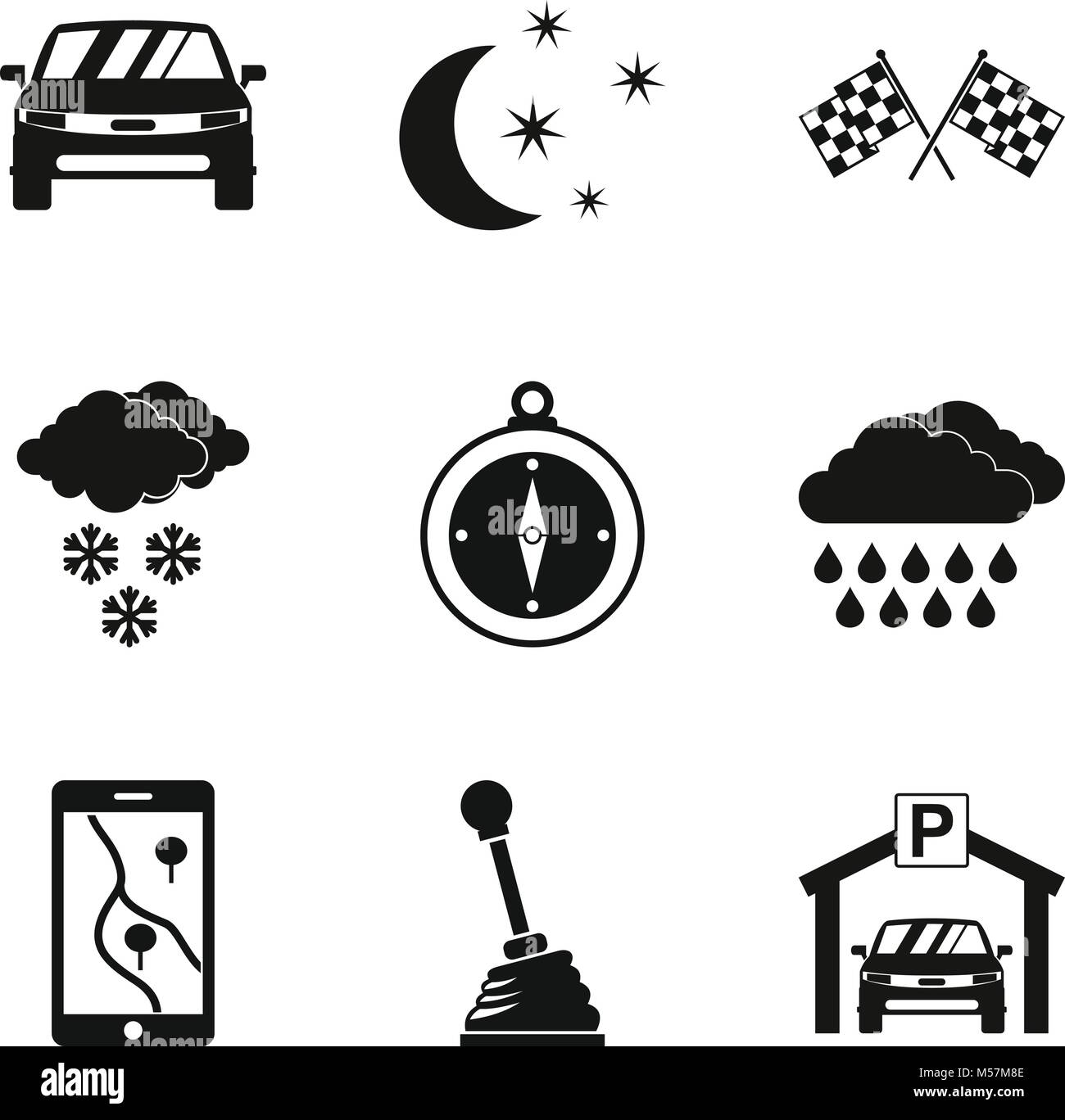 Drive icons set, simple style Stock Vector Image & Art - Alamy