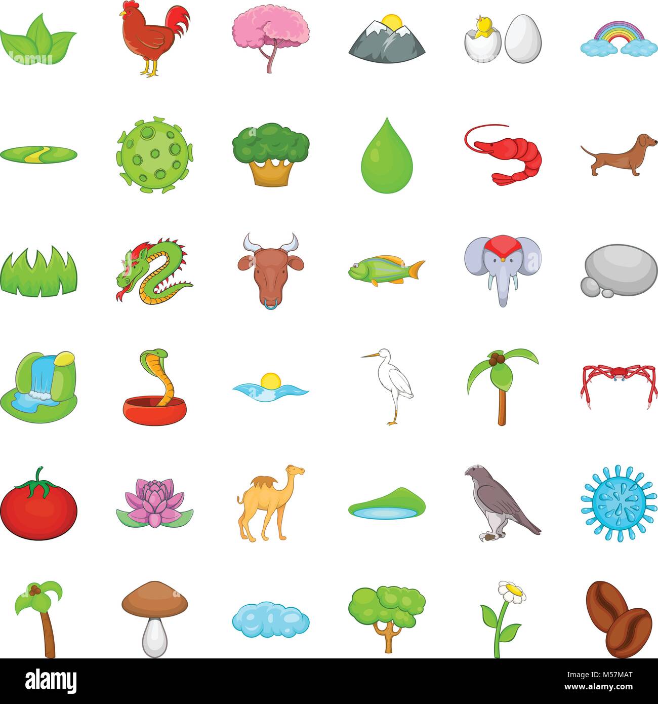 Daily life icons set, cartoon style Stock Vector Image & Art - Alamy